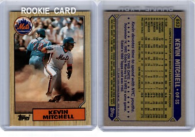 1987 Topps KEVIN MITCHELL #653 Rookie RC New York Mets | eBay