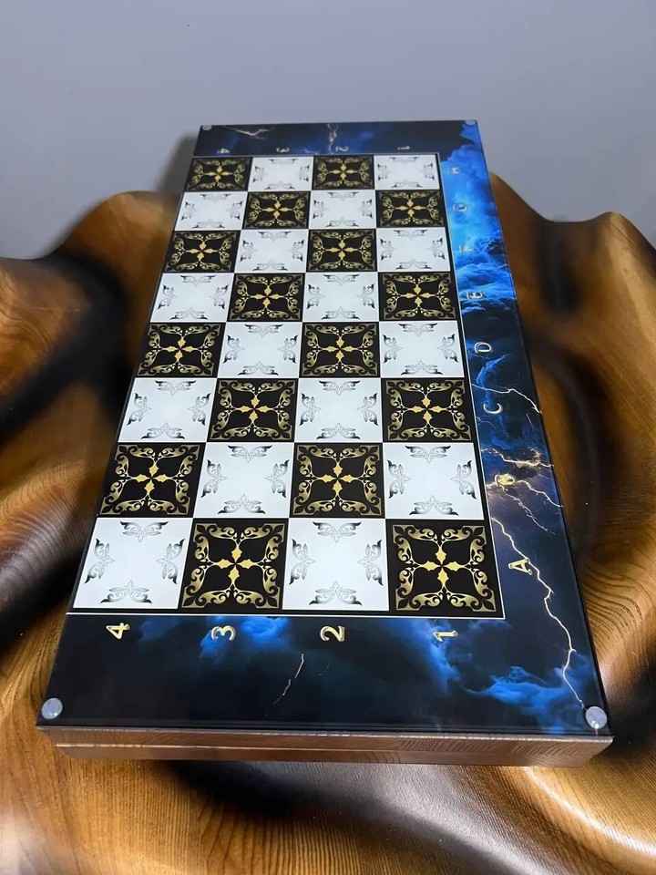 Elegant 2-in-1 Chess and Backgammon Set – Wood and Tempered Glass ...
