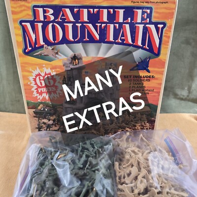BATTLE MOUNTAIN Timmie Toy Playset Soldiers Tanks Planes TIM MEE ...