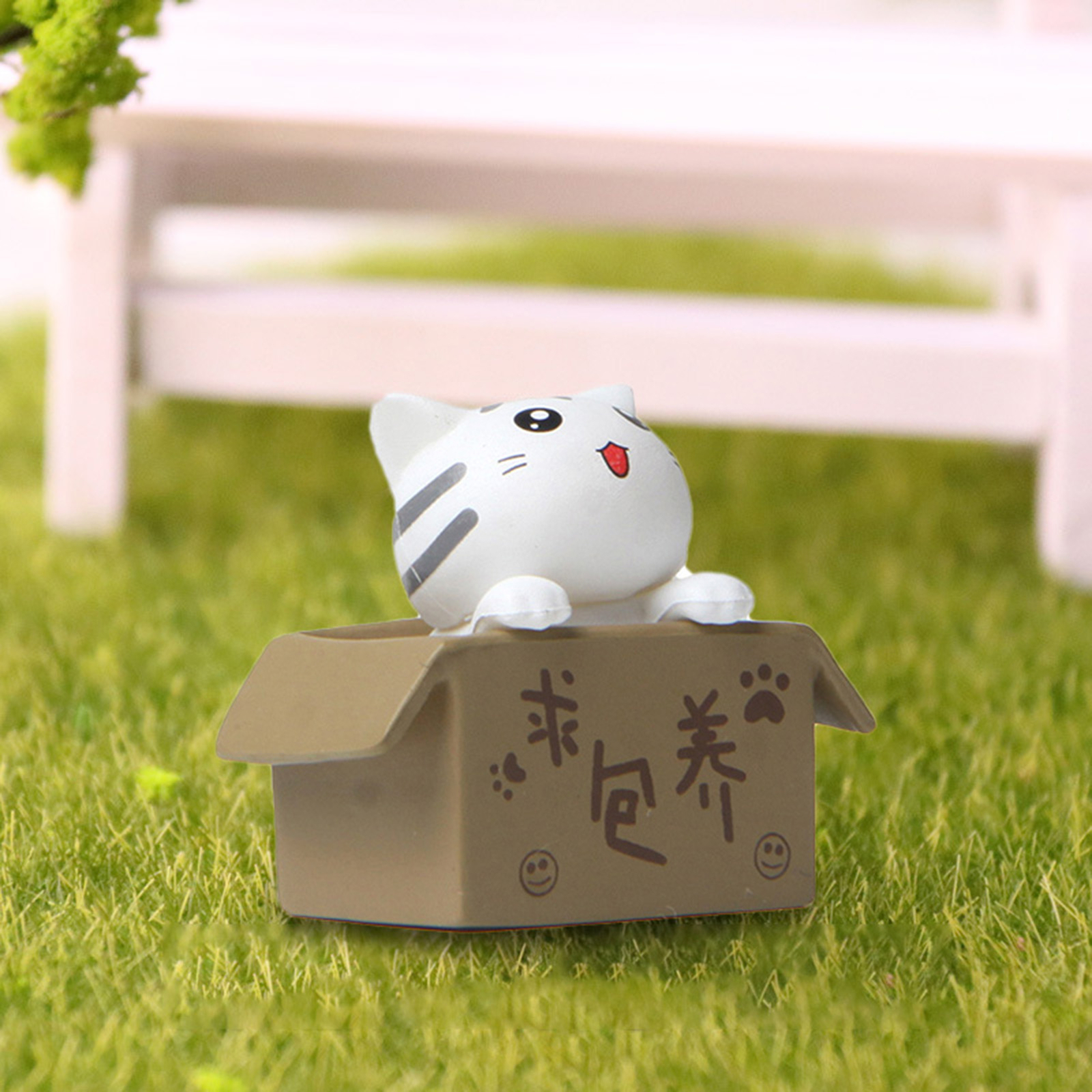 Animal Figure Pvc Decorative Cartoon Carton Cat Model Ornament ...