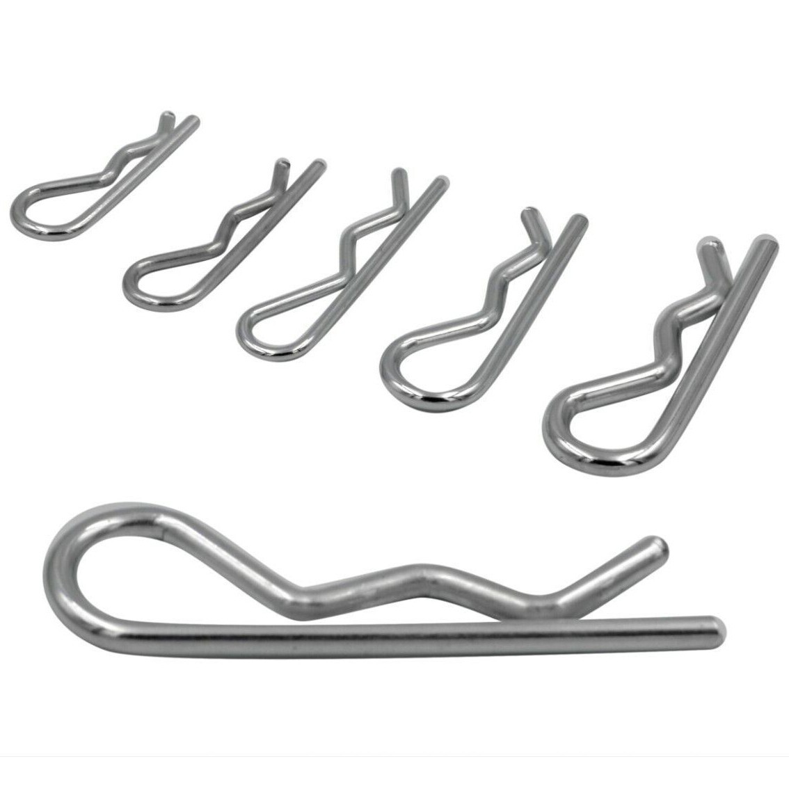 300x R Clip Spring Hitch Cotter Hair Pin Grab Kit Assortment Zinc ...