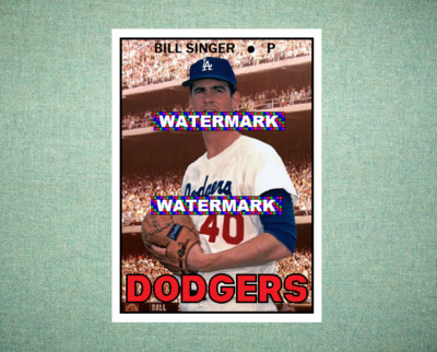 Bill Singer Los Angeles Dodgers 1967 Style Custom Baseball Art Card | eBay