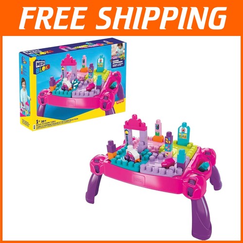 MEGA BLOKS First Builders Pink Activity Table | eBay