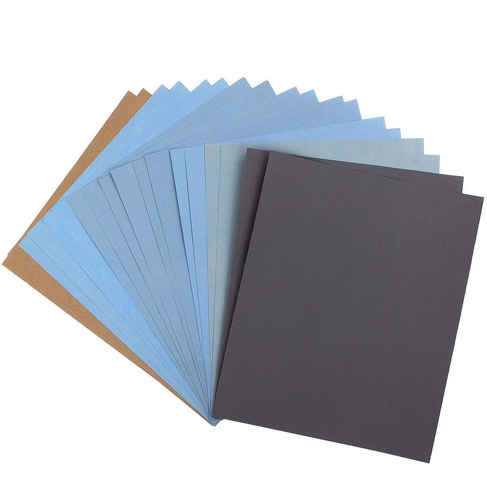 9X11 Inch 18 Sheets Sandpaper, Wet or Dry 2000-12000 Grit 9 Assortment ...