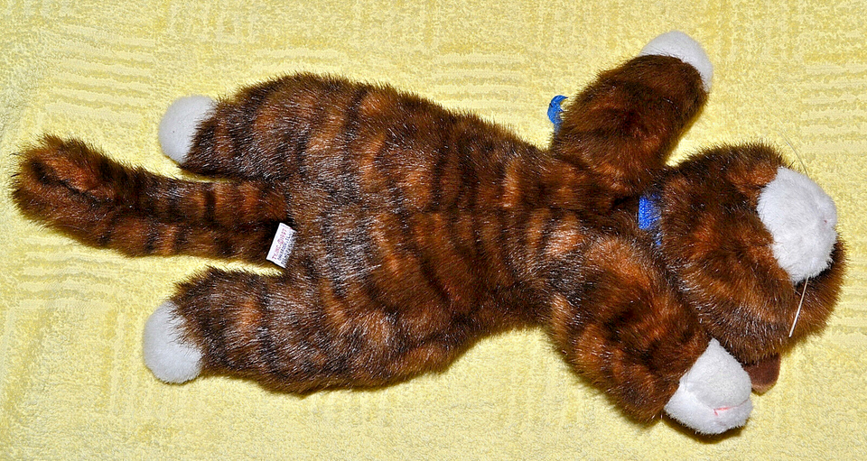 VINTAGE Ty Classic Spice The Cat Plush 1997 Tabby Striped White Paws ...