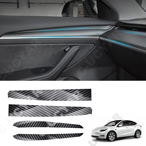 4PCS Dashboard Cover Wrap &Front Door Inner Armrest Panel Trim For ...