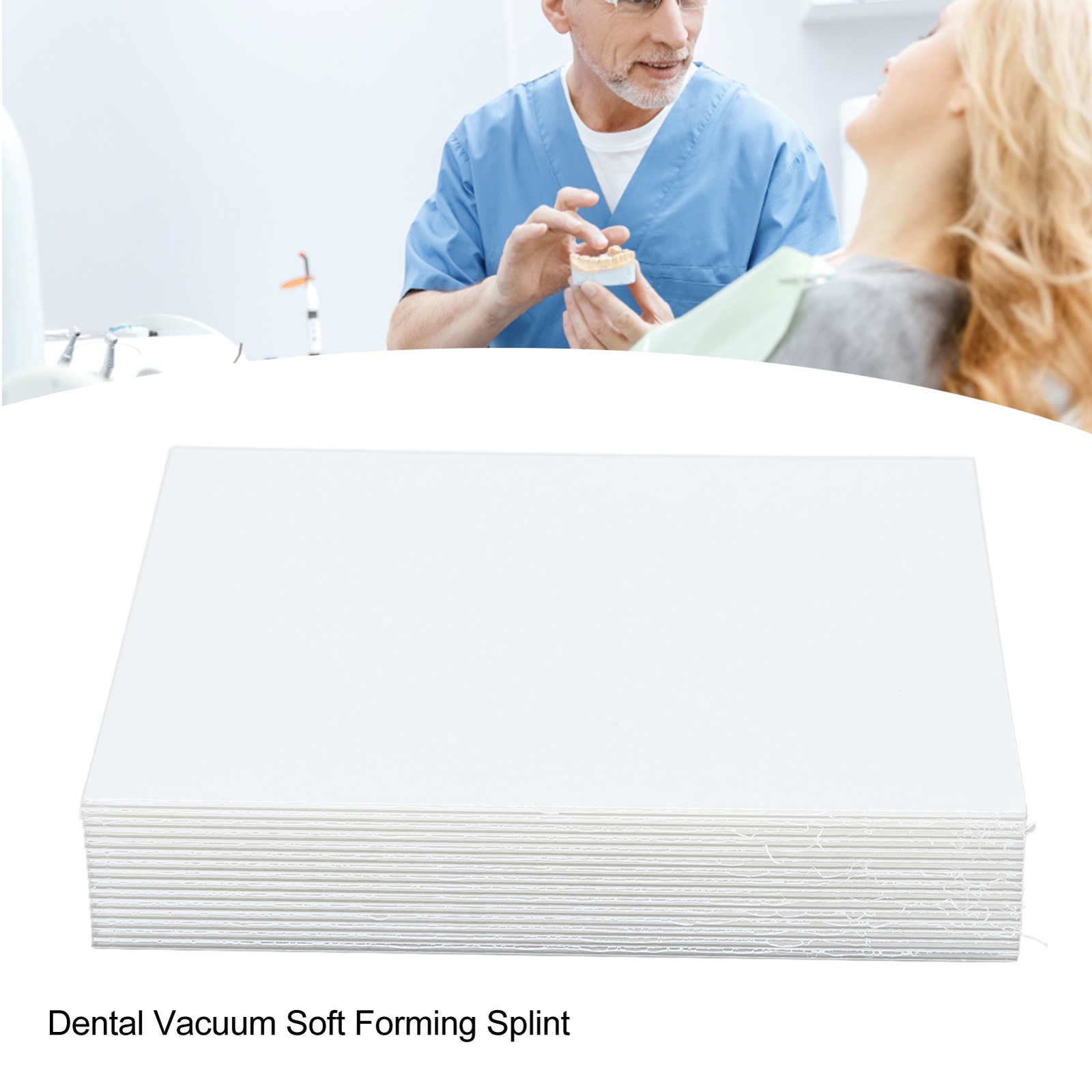(Square 20pcs Vacuum Forming Splint Sheets 0.8mm Lab Splint ...