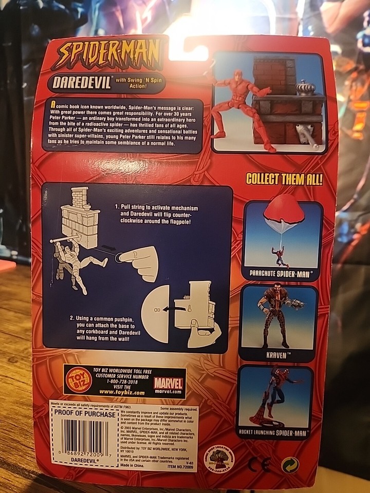 Marvel Spider-Man DAREDEVIL with Swing and Spin Action NIB | eBay