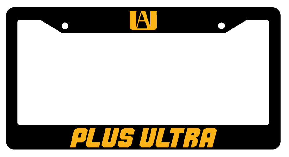 Plus Ultra Black Plastic License Plate Frame MHA | eBay