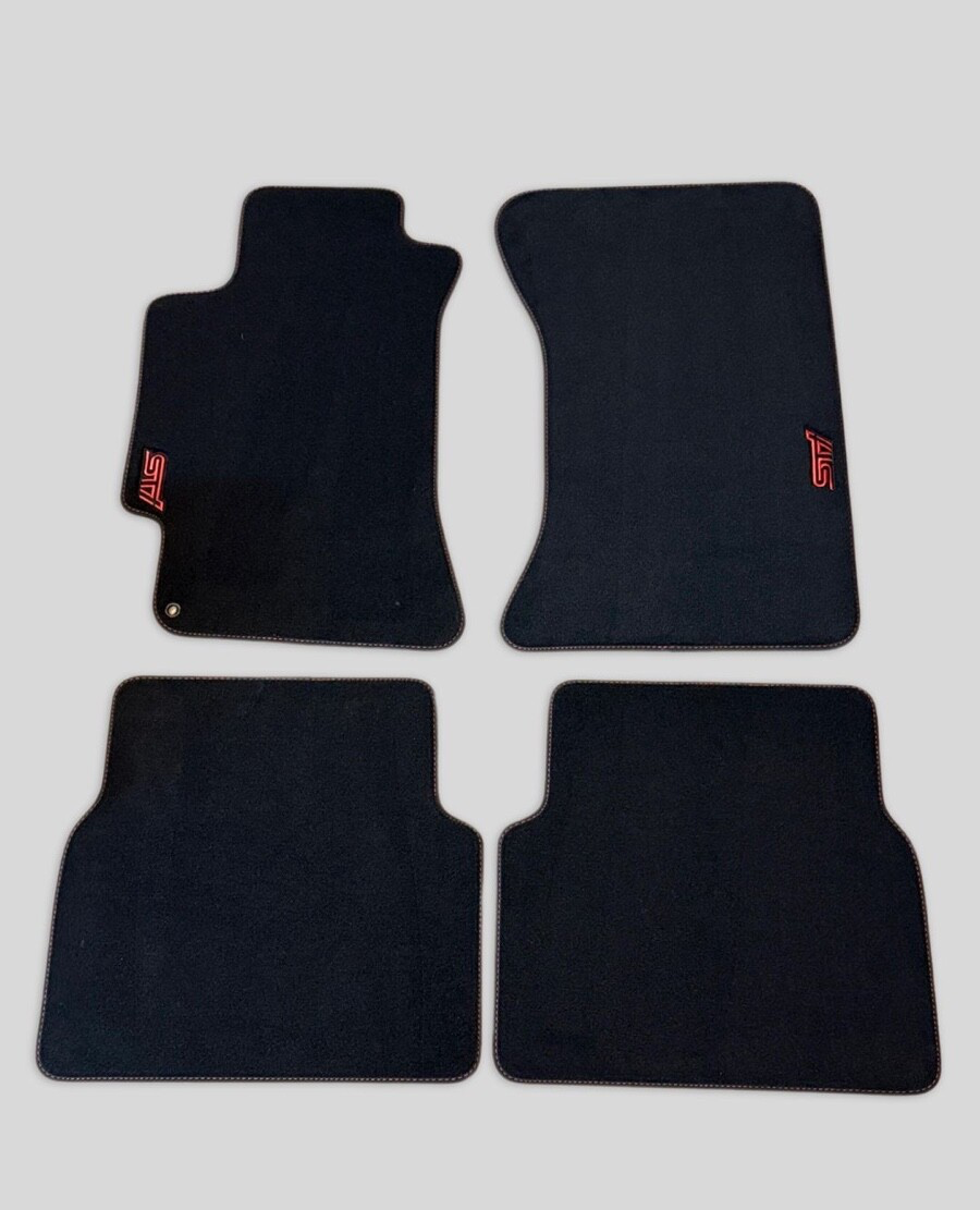 Subaru Impreza WRX STI Floor Mats Caprets Black fabric Impreza GD 2002 ...