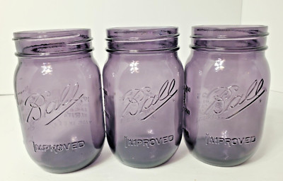 3 Purple Heritage 100th Anniversary Edition Vintage Ball Mason Pint ...