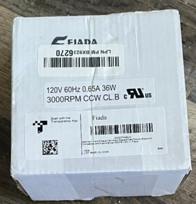 Fiada Bathroom Vent Exhaust Fan Motor Replacement Electric Motors Kit ...