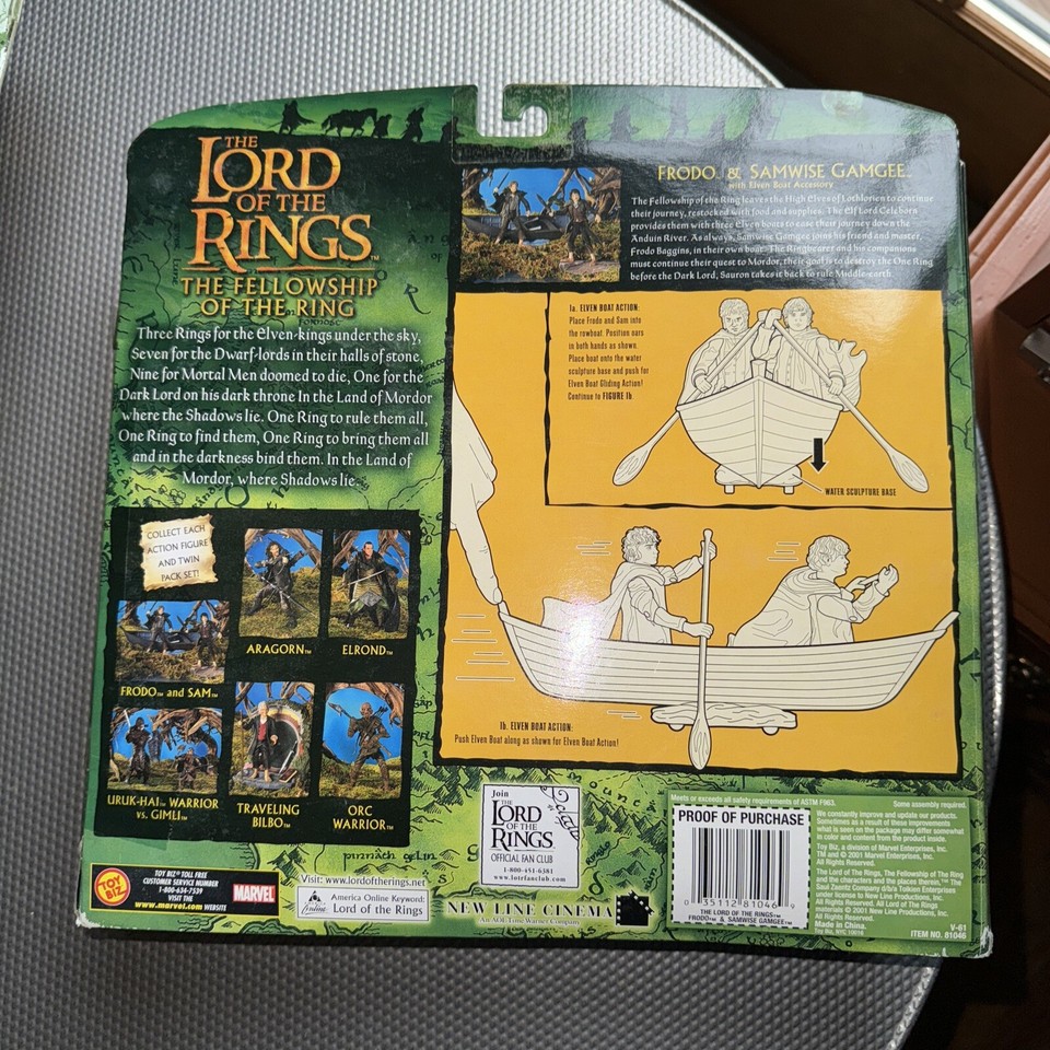 Lord of the Rings Fellowship Samwise Gamgee Frodo Elven Boat Accessory ...
