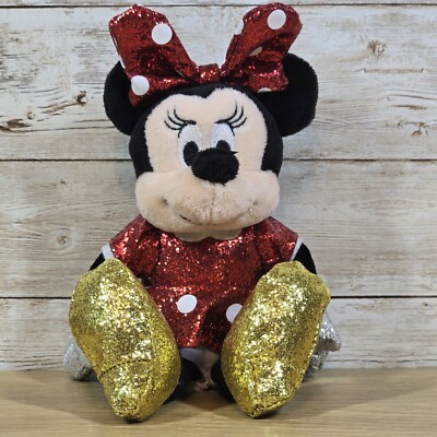 Ty Disney 8"Beanie Sparkle Minnie Mouse Plush Stuffed Animal Toy 2021 ...