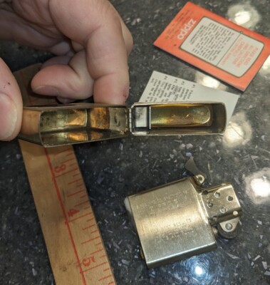 VINTAGE ZIPPO 1932-1982 COMMEMORATIVE SOLID BRASS LIGHTER VINTAGE ZIPPO 1932-1982 COMMEMORATIVE SOLID BRASS LIGHTER