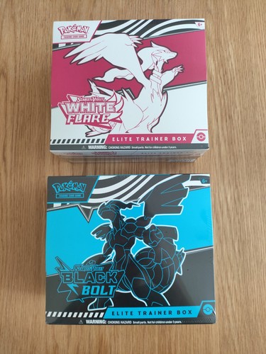 Pokemon TCG Black Bolt and White Flare Elite Trainer Box ETB Bundle ...