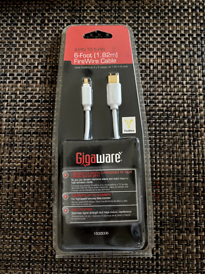 Gigaware 4 Pin To 6 Pin 6FT Firewaire Cable P/N 1500006 | eBay