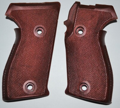 Sig Sauer P225 P6 pistol grips black russet plastic | eBay