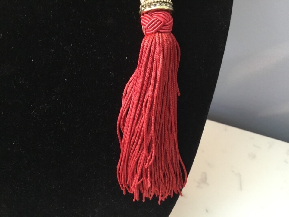 SIGN HEIDI DAUS JET, JADE & CLEAR CRYSTAL ASIAN SILK TOSSEL LARIAT ...