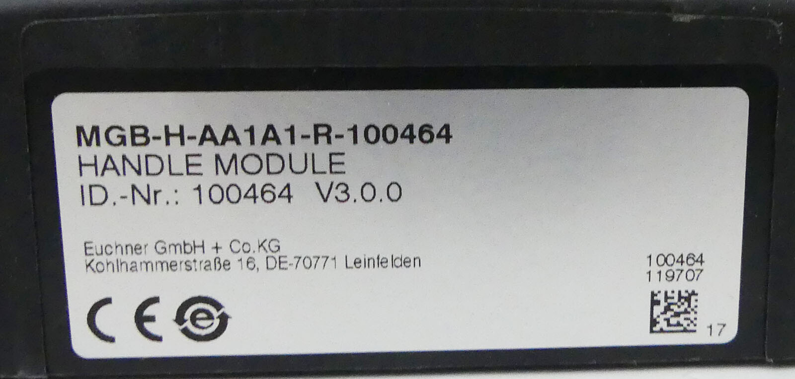 EUCHNER MGB-L1-ARA-AM3A1-M-R-121234 + MGB-C-0000000-A1-109219 -unused- | eBay