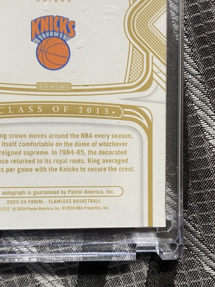 2024 Panini Flawless Bernard King HOF Enshrined Signatures Ruby 03/15 ...