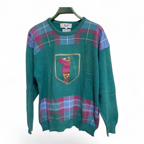 Pringle Golf Pattern Cotton Sweater Used Stylish Golf Knit Pullover | eBay