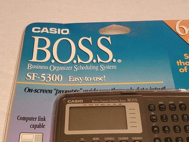 Casio Boss Sf-5300x Digital Business Organizer Scheduling System 64 KB ...