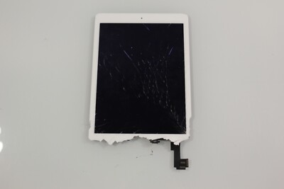 OEM Apple White Digitizer Assembly for iPad Air 2 CRACKED! | eBay