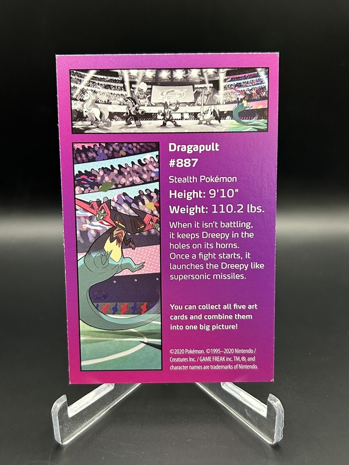 Dragapult #887 Mini Tin Insert Pokemon Go Trading Card Game Art Card ...