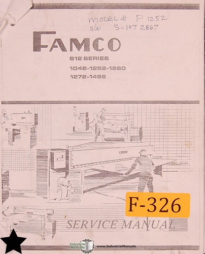 Famco S12 Series, 1048 1252 1260 1262 1496, Shear Service and Parts ...