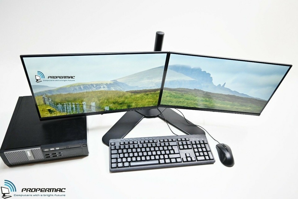PC Computer Bundle + 2 x 22" Full HD Monitor i7 CPU 16GB Ram 240SSD ...