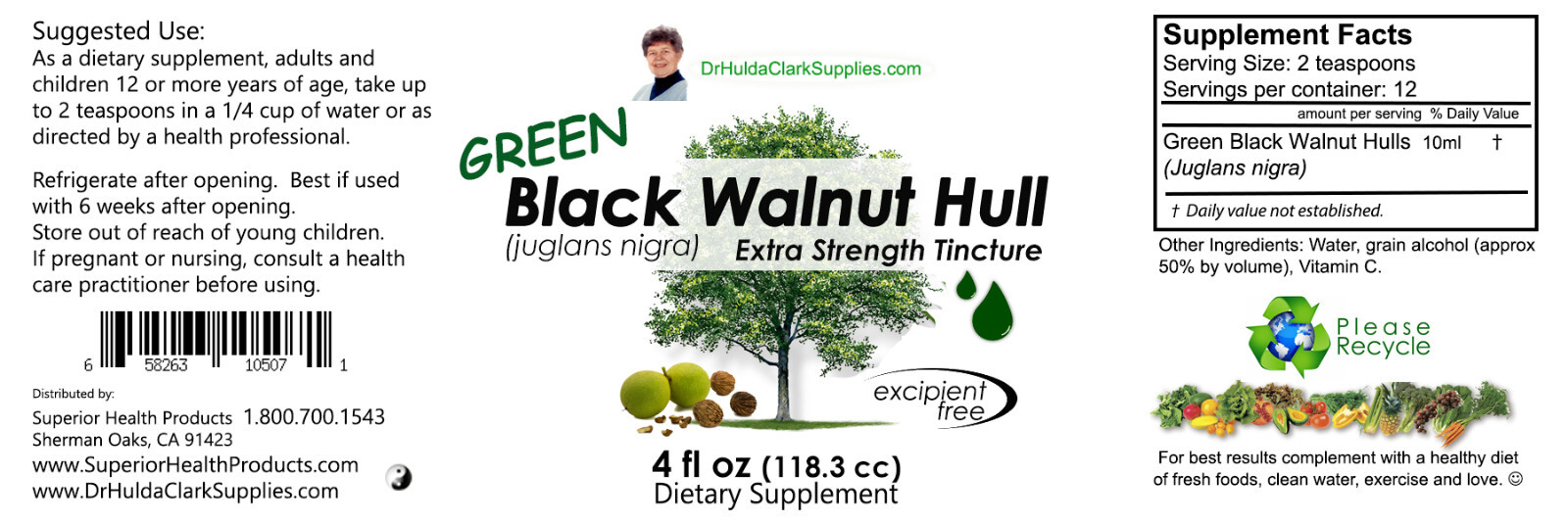 Dr Hulda Clark Parasite Cleanse - Cloves, Black Walnut Tincture 4oz ...