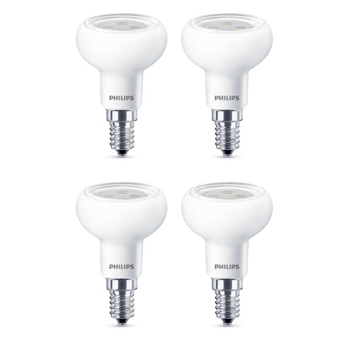 4x Philips LED R50 60W Dimmable E14 Edison Reflector Light Bulb 320Lm ...