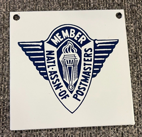 RARE ORGINAL POSTMASTER NATIONAL ASSOCIATION OF POSTMASTERS PORCELAIN ...