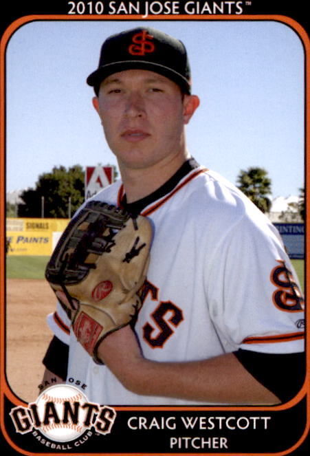 2010 San Jose Giants Grandstand #30 Craig Westcott Chalmette Louisiana ...