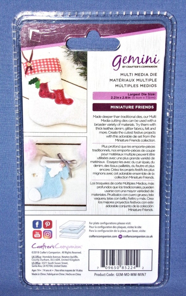 Gemini Winter Warmer Multi Media Die Christmas Socking Cuts Leather to ...