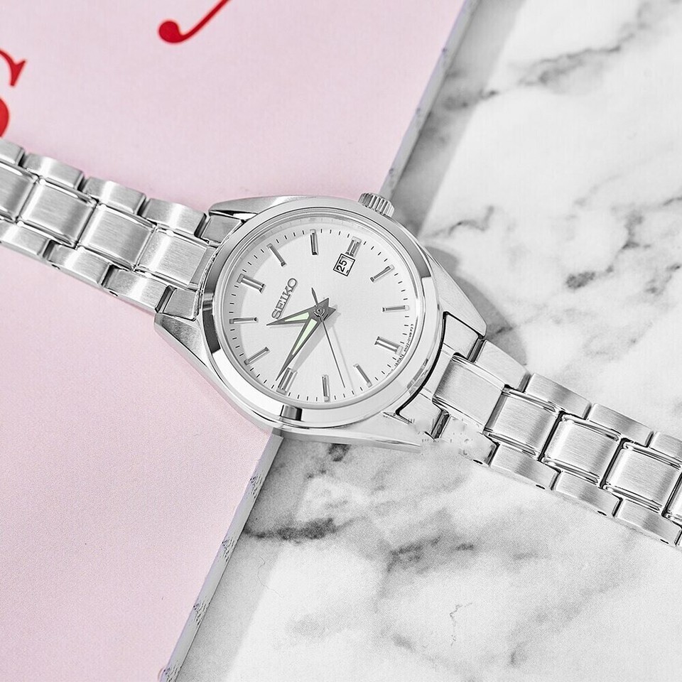 Seiko SUR633P1 Conceptual Regular White Dial Analog Quartz Ladies ...