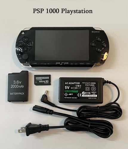 Sony PSP 1000 System w/ Charger & 64gb Memory Card BLACK | eBay