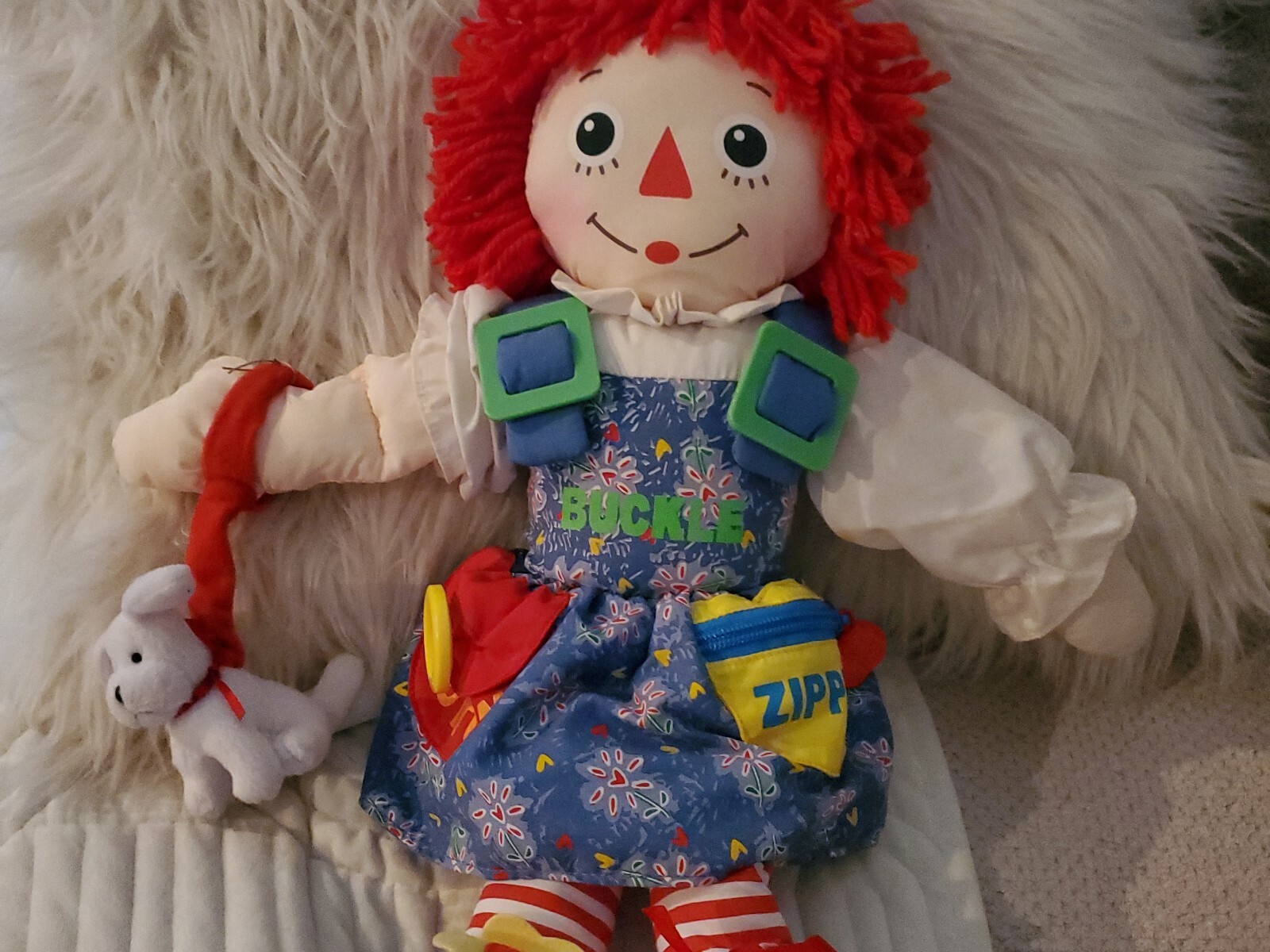 RAGGEDY ANN Doll "Dress Me" 2002 Interactive Talking Teaching Toy 17 ...