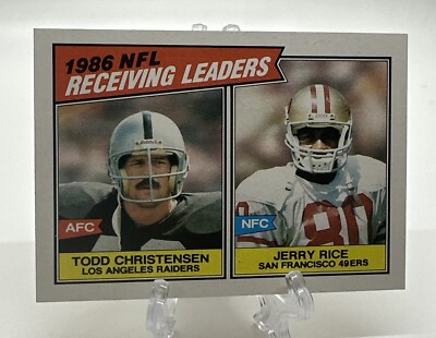 1987 Topps 1986 NFL Receiving Leaders #228 Jerry Rice & Todd ...