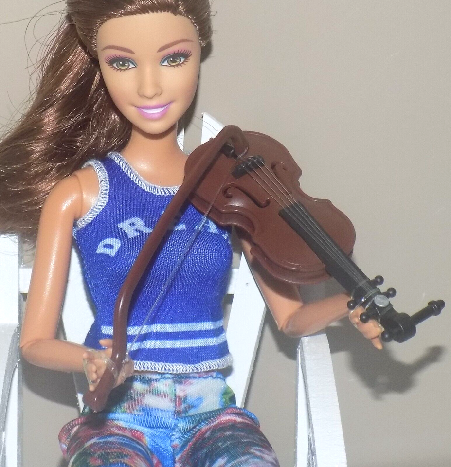 BARBIE VIOLIN BOW MUSIC TOY PROP FITS FASHIONISTA MODEL SKIPPER DOLL ...