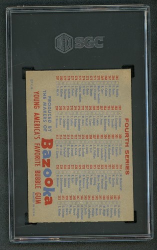 1957 Topps Baseball Bazooka Checklist 3/4 SGC 2.5 | eBay