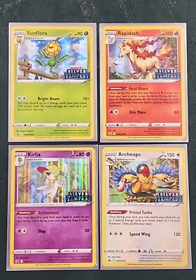 Silver Tempest PRERELEASE Promo Set SWSH269-272 Kirlia Rapidash ...
