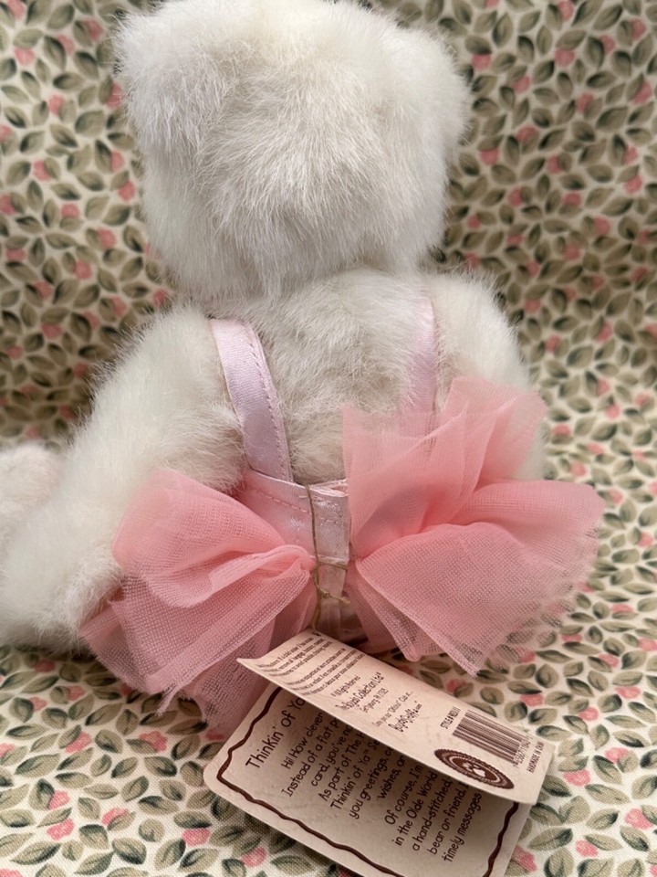 Boyds Bears 8.5" Plush Jointed White Ballerina Teddy Ashley K ...