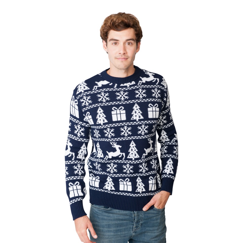 New Unisex Men Women Santa Xmas Christmas Novelty Fairisle Retro Jumper ...