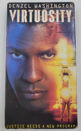 Virtuosity (VHS, 1996) Denzel Washington, Russel Crowe, Ex Blockbuster ...