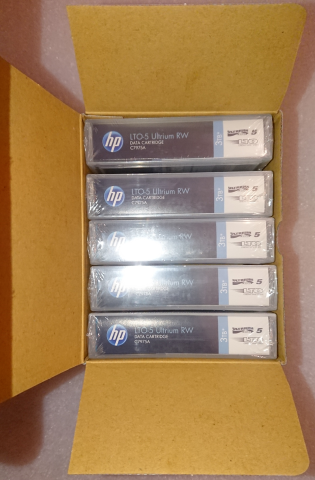 5 Pack HP Enterprise HPE LTO-5 Ultrium 3TB RW Data Tape Cartridge ...