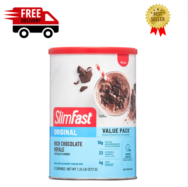 Slim Fast Original Meal Replacement Shake Mix, Rich Chocolate Royale ...