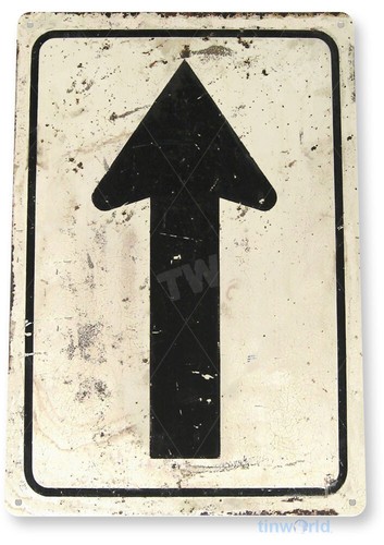 TIN SIGN Arrow Street Sign, Distressed, Garage, Shop, Cave, Metal Décor ...