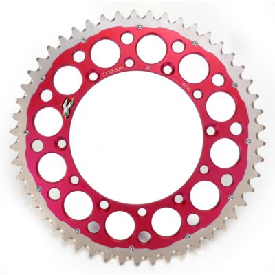 Renthal 48T Twin Ring Rear Sprocket Red 1540-520-48RD - Honda CRF250R ...